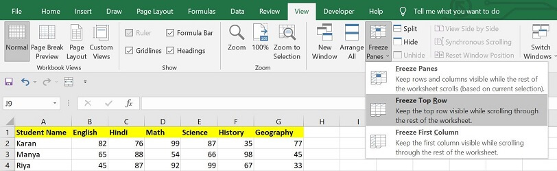 How To Freeze Columns And Rows In Excel With Examples