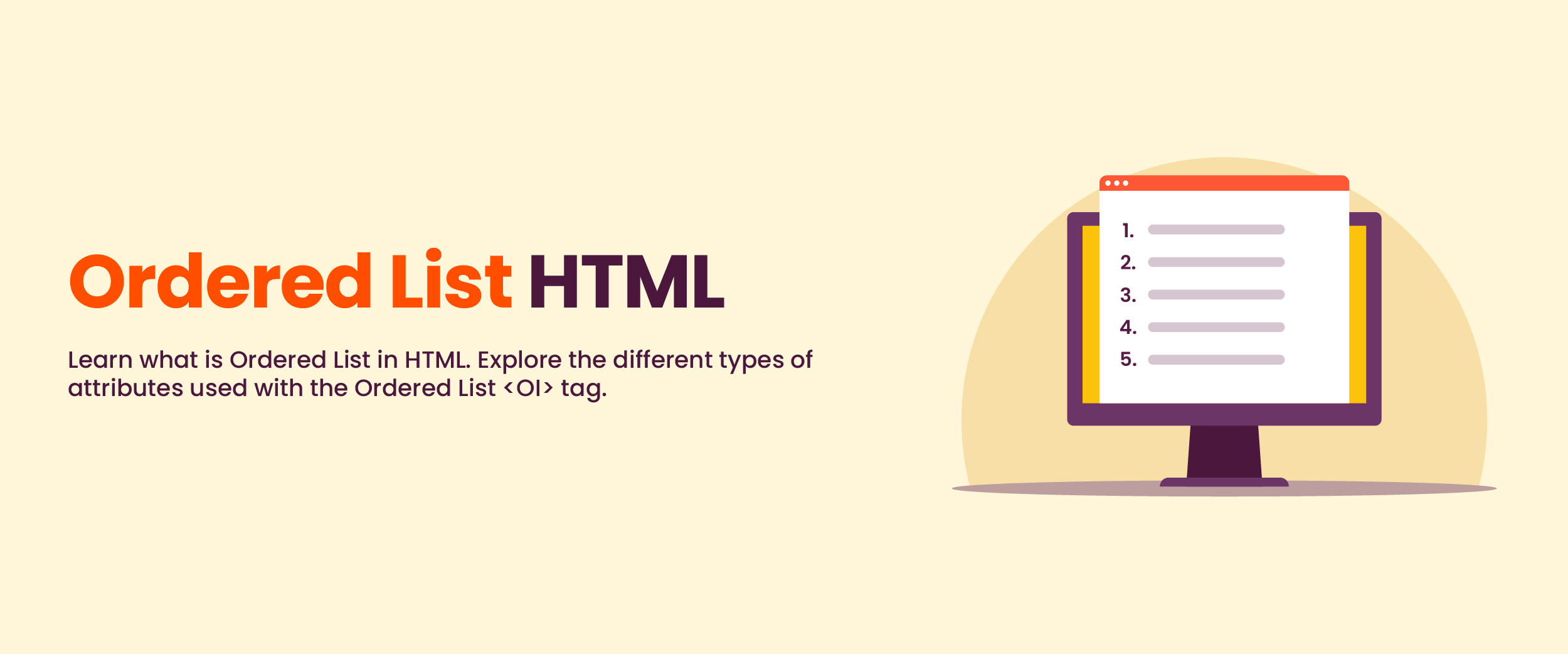 Ordered Lists In HTML Syntax Structure Types More